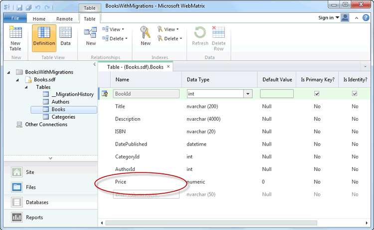 Code First Migrations With Aspnet Web Pages Sites